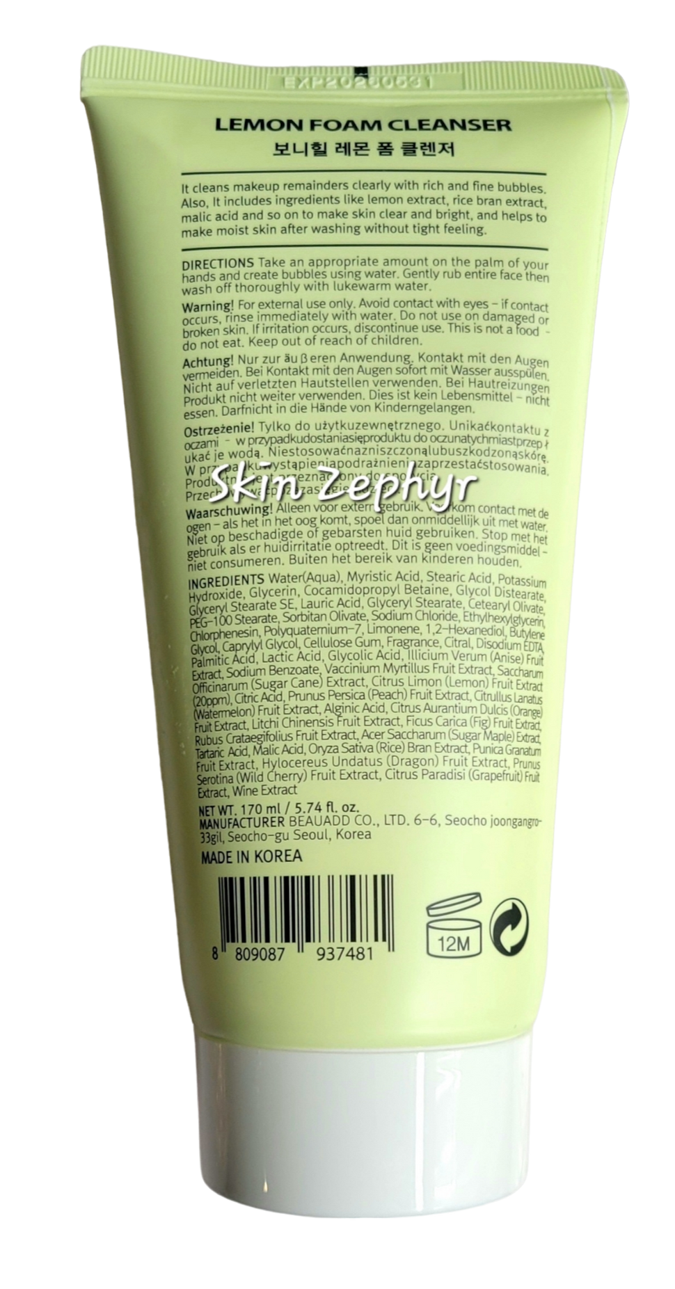 Bonnyhill Lemon Foam Cleanser: Exfoliating and Daily Brightening – Skin ...
