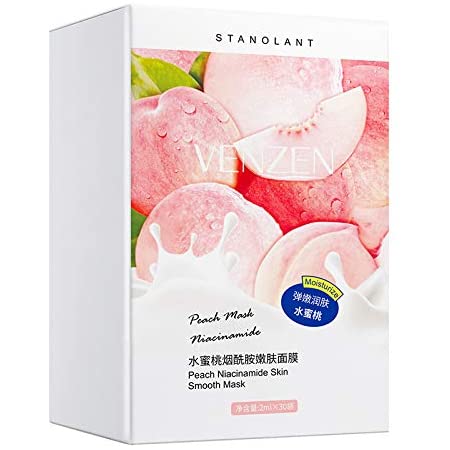 Venzen Peach Niacinamide Skin Smoothing Masks – Skin Zephyr